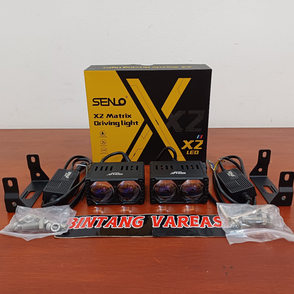 Jual SENLO X2 PLUS MINI LASER 2 MATA PROJECTOR LED 90 WAT | Shopee ...