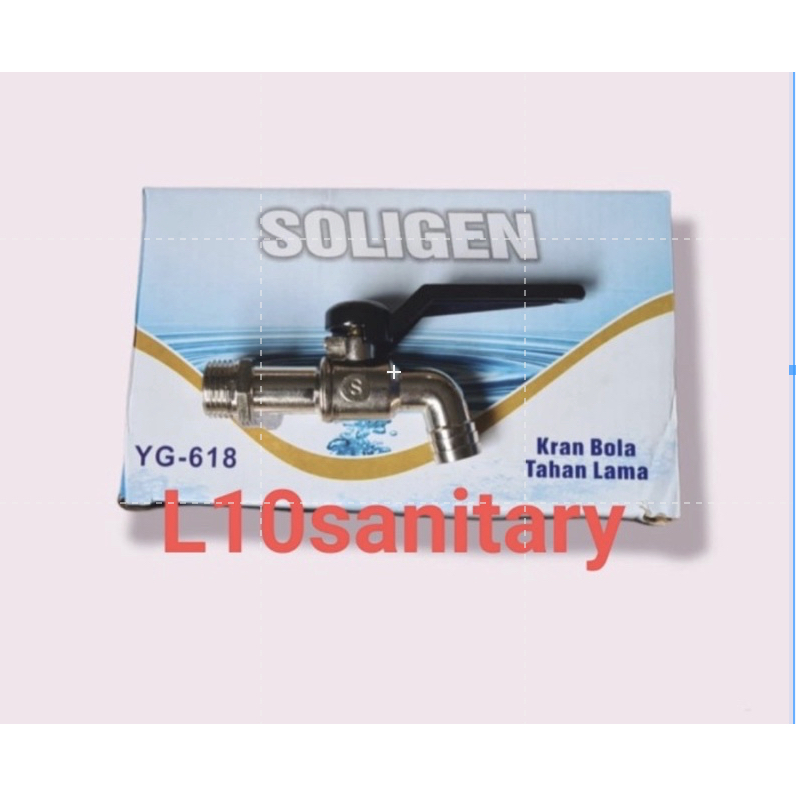 Jual Kran Bola Gagang Hitam Soligen YG-618 3/4” Inch | Shopee Indonesia