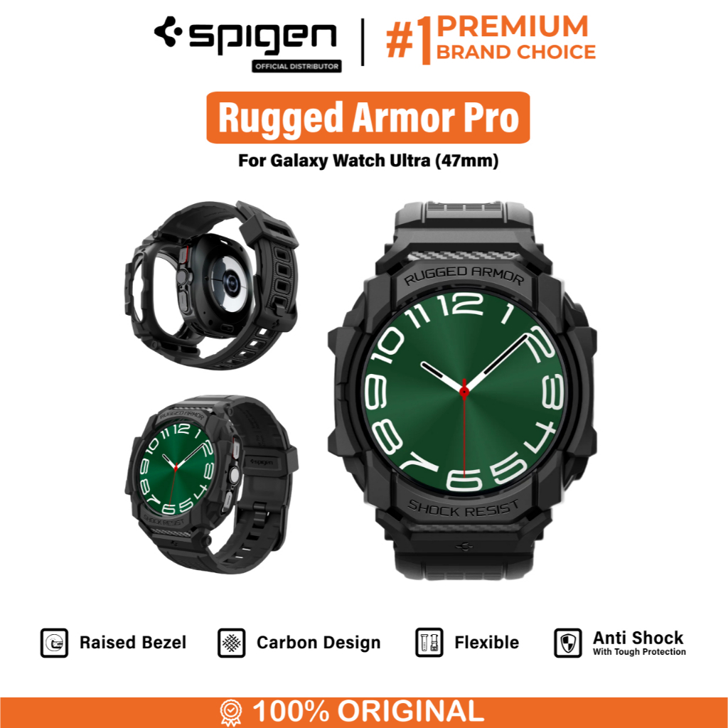Jual Case Strap Samsung Galaxy Watch Ultra 47mm Spigen Rugged Armor Pro ...