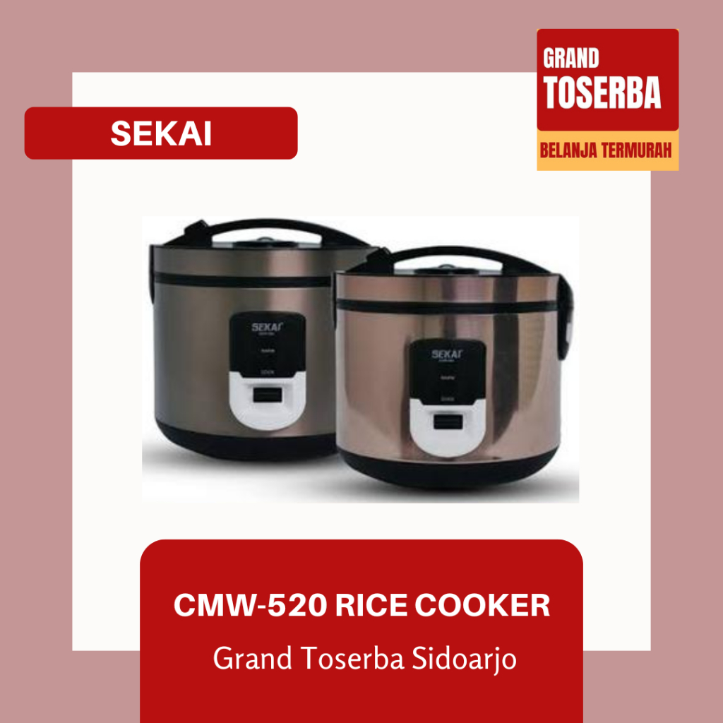Jual SEKAI CMW-520 RICE COOKER TECHNOLOGY 3D HEATING ELEMENT / PENANAK ...