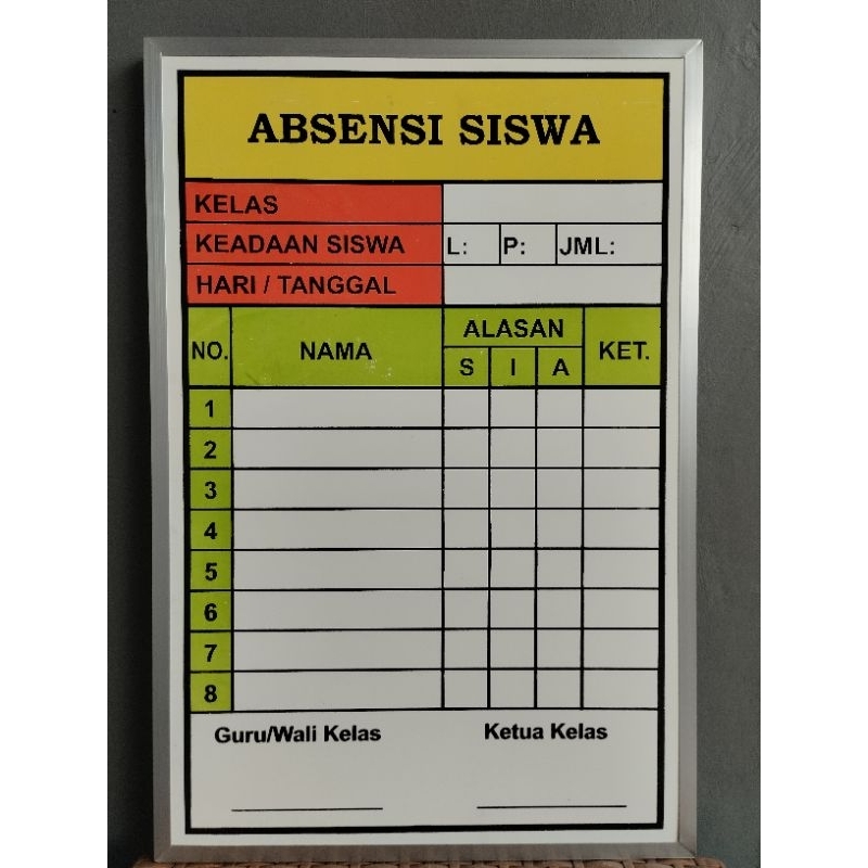 Jual absensi siswa 60x40 | Shopee Indonesia