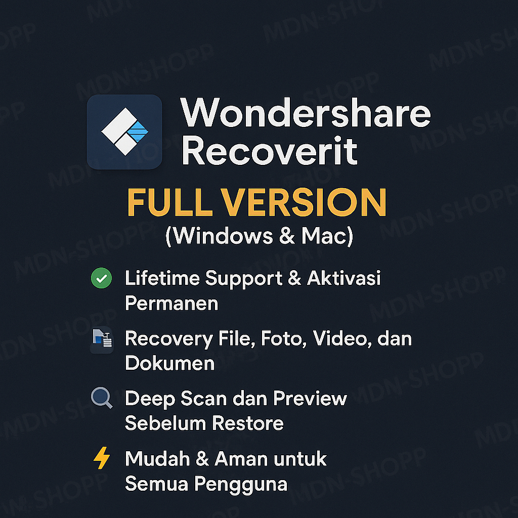 Jual Wondershare Recoverit (Win/Mac) Full Version Terbaru | Shopee ...