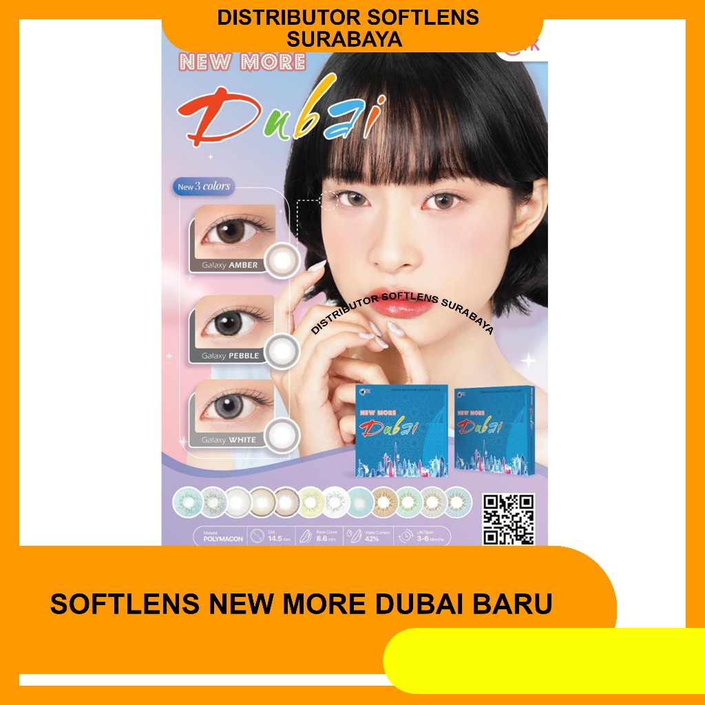 Jual Softlens New More Dubai New Colour 14,5mm Warna Baru Normal dan ...