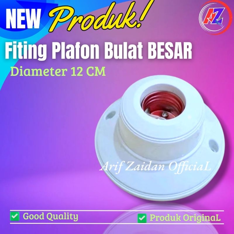 Jual Fitting Plafon Bulat BESAR Putih Fiting Tempel Plafon SNI | Shopee ...
