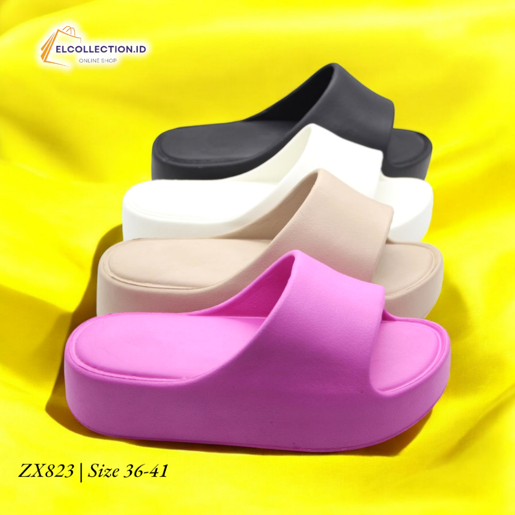 Jual ZX823 | Sandal Selop Wanita Wedges EVA Empuk Anti Slip | Sandal ...