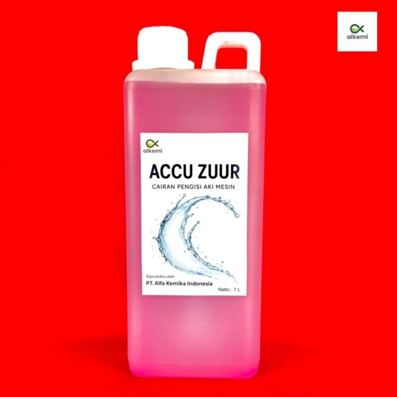 Jual Air Aki Zuur / Air Accu Zuur / Air Aki Merah 1 Liter | Shopee ...