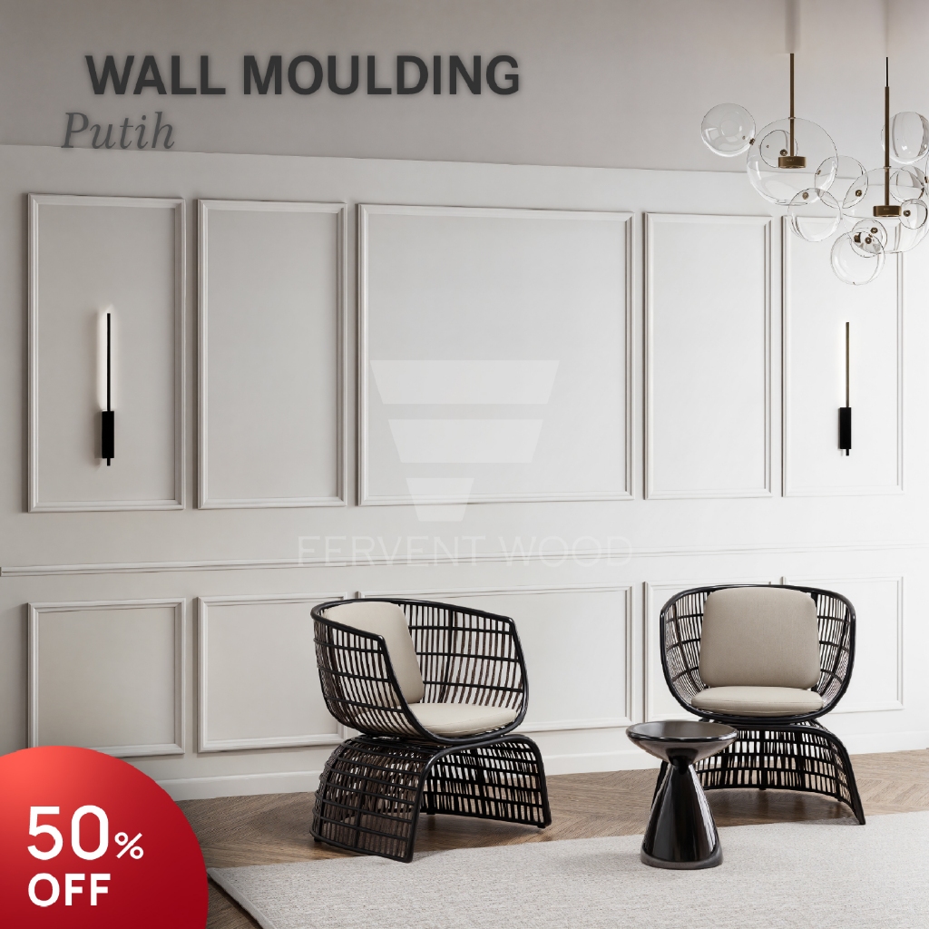 Jual FERVENT WOOD Lis Kayu Wall Moulding Molding Wainscoting Profil ...