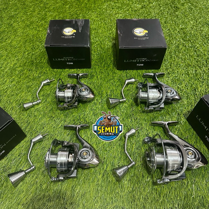Jual REEL SPINNING SEAHAWK LUMITRON 2000 3000 4000H 6000 POWER HANDLE ...