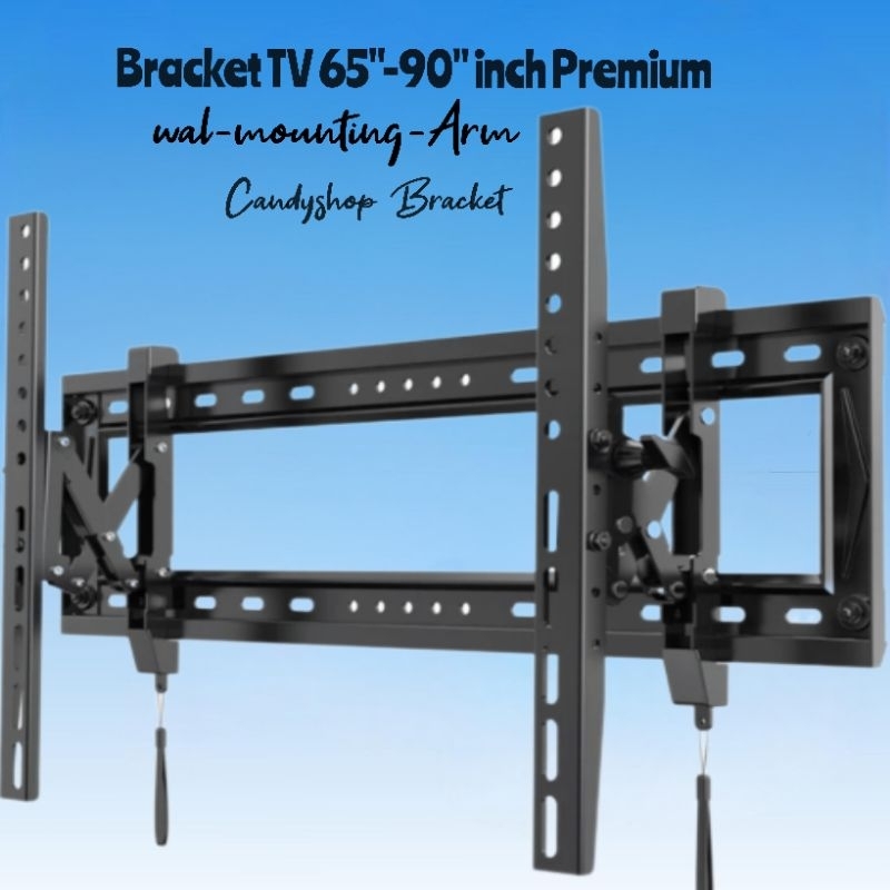 Jual bracket tv 65 - 90 inch wallmount titl monting arm | Shopee Indonesia