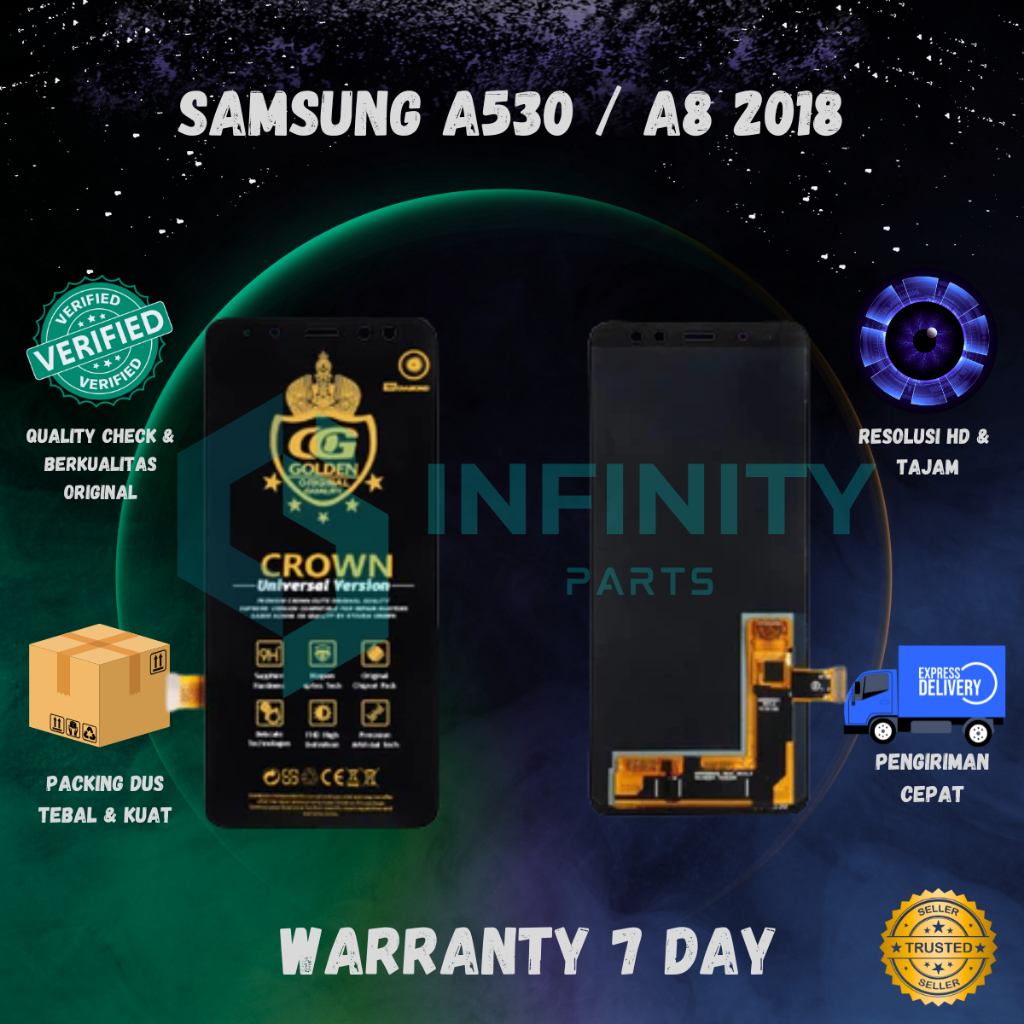 Jual LCD SAMSUNG A530 / A8 2018 TOUCHSCREEN FULLSET COMPLETE ORIGINAL | Shopee Indonesia