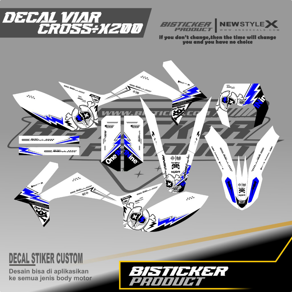 Jual Decal Viar X Cross 150 Terbaru Full Body Decal Viar X Cross 200 GT ...