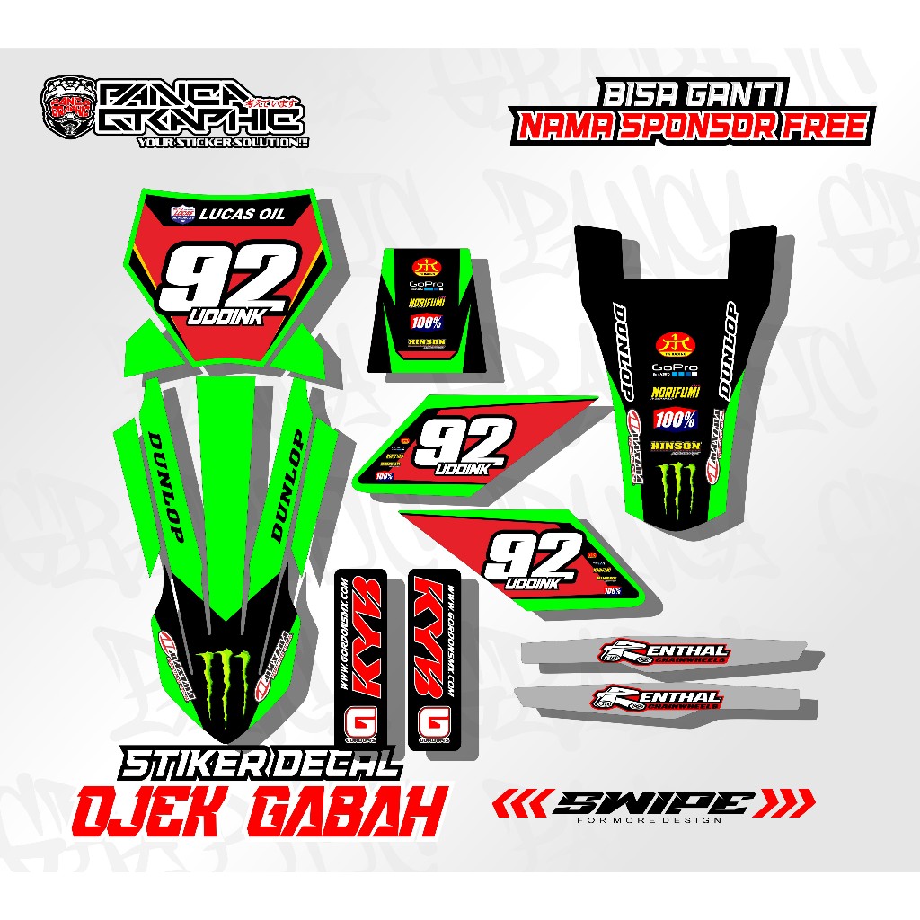 Jual Decal Dekal Striping Stiker Motor Taksi Taxi Gabah Padi Pari Full ...
