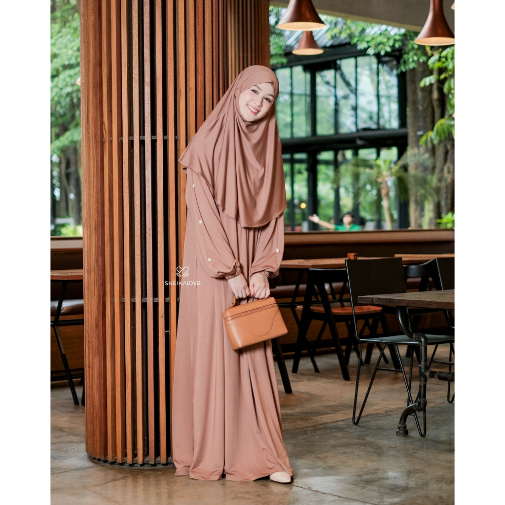 Jual Sheika Hijab - Abaya Sheera Warna Milo Jersey Premium Haji Umroh Busui Muslimah Gamis ...
