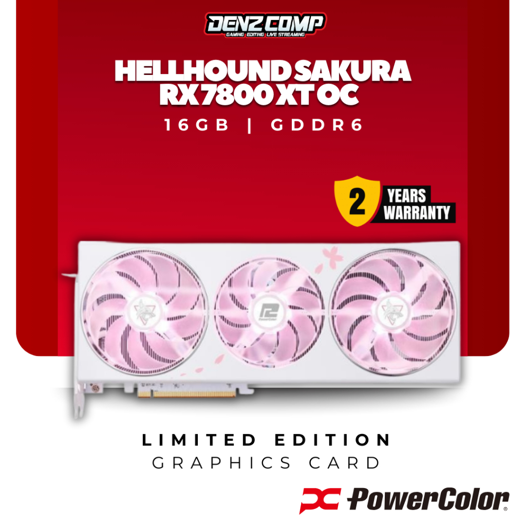 Jual POWERCOLOR Hellhound Sakura AMD Radeon RX 7800 XT 16GB GDDR6 ...