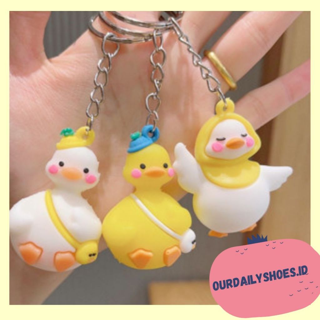 Jual ★ODS★ Gantungan Kunci Bebek Kartun Kreatif/Gantungan Kunci Mobil ...