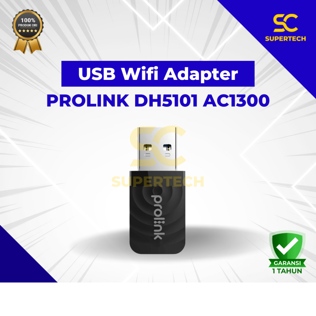 Jual Prolink AC1300 USB Wifi Adapter | Wireless Dual-Band Dongle | DH5101 | Shopee Indonesia