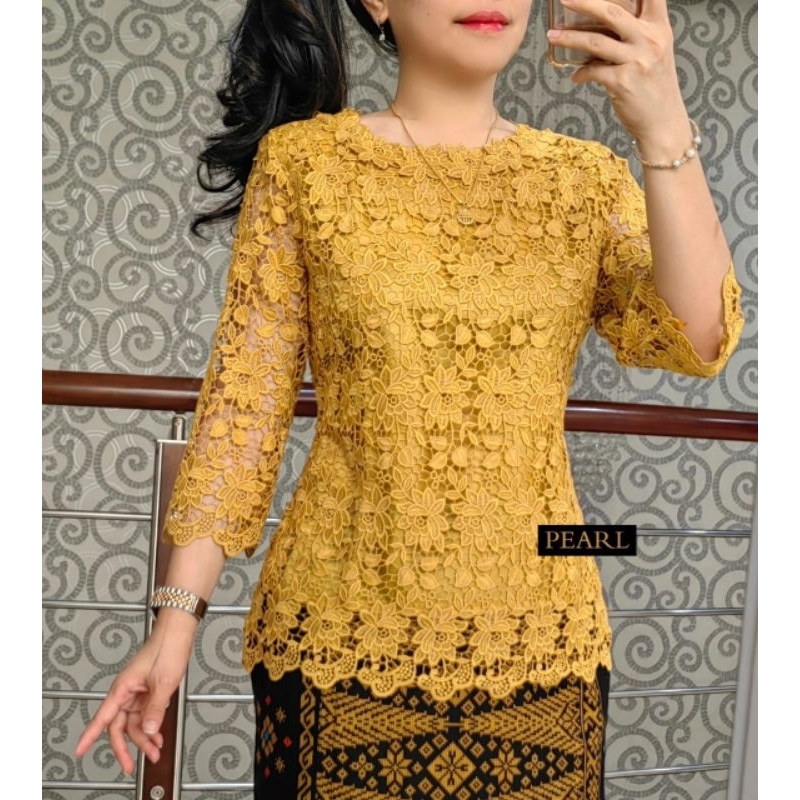 Jual Blus Brokat Bangkok Pearl | Shopee Indonesia
