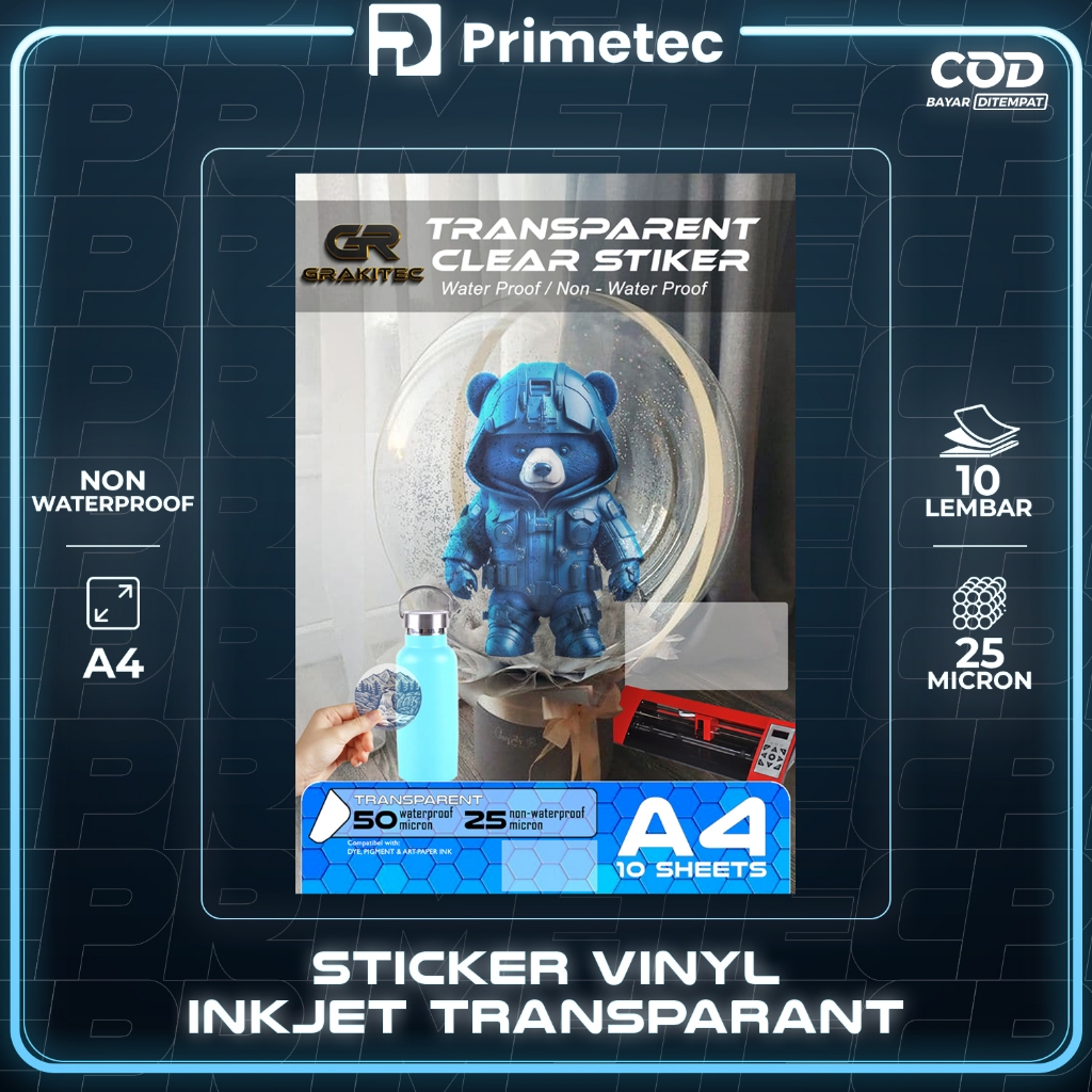 Jual Kertas Sticker Vinyl Transparan - Sticker Vinyl Transparant ...
