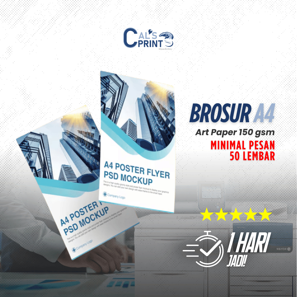 Jual Cetak Brosur A4. Print Brosur Flyer Ukuran A4, Custom Brosur Art ...