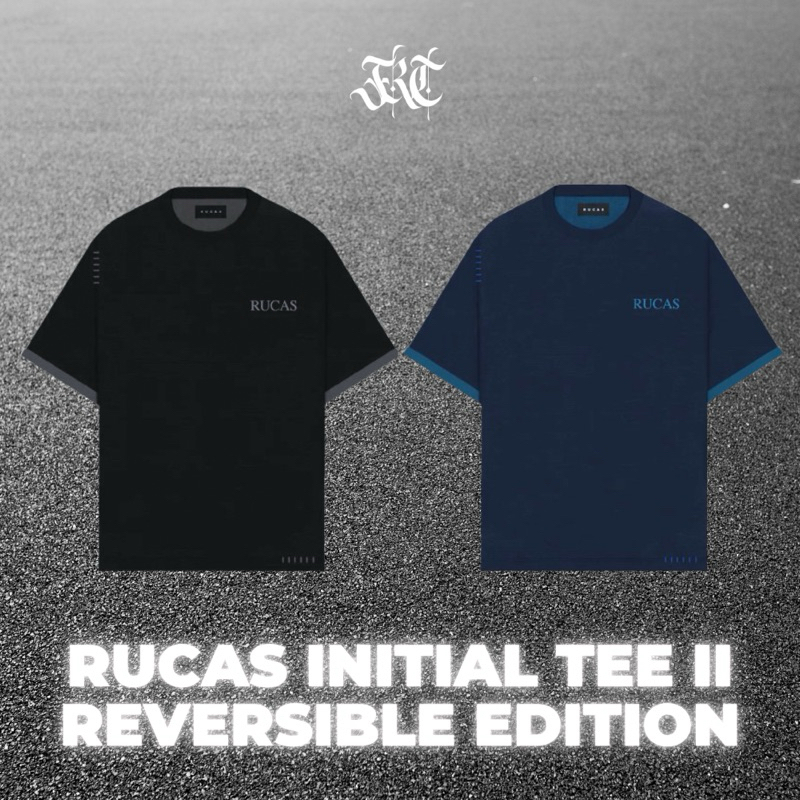 Jual RUCAS Hand Stitch initial Reversible Blue & Black original 100% ...