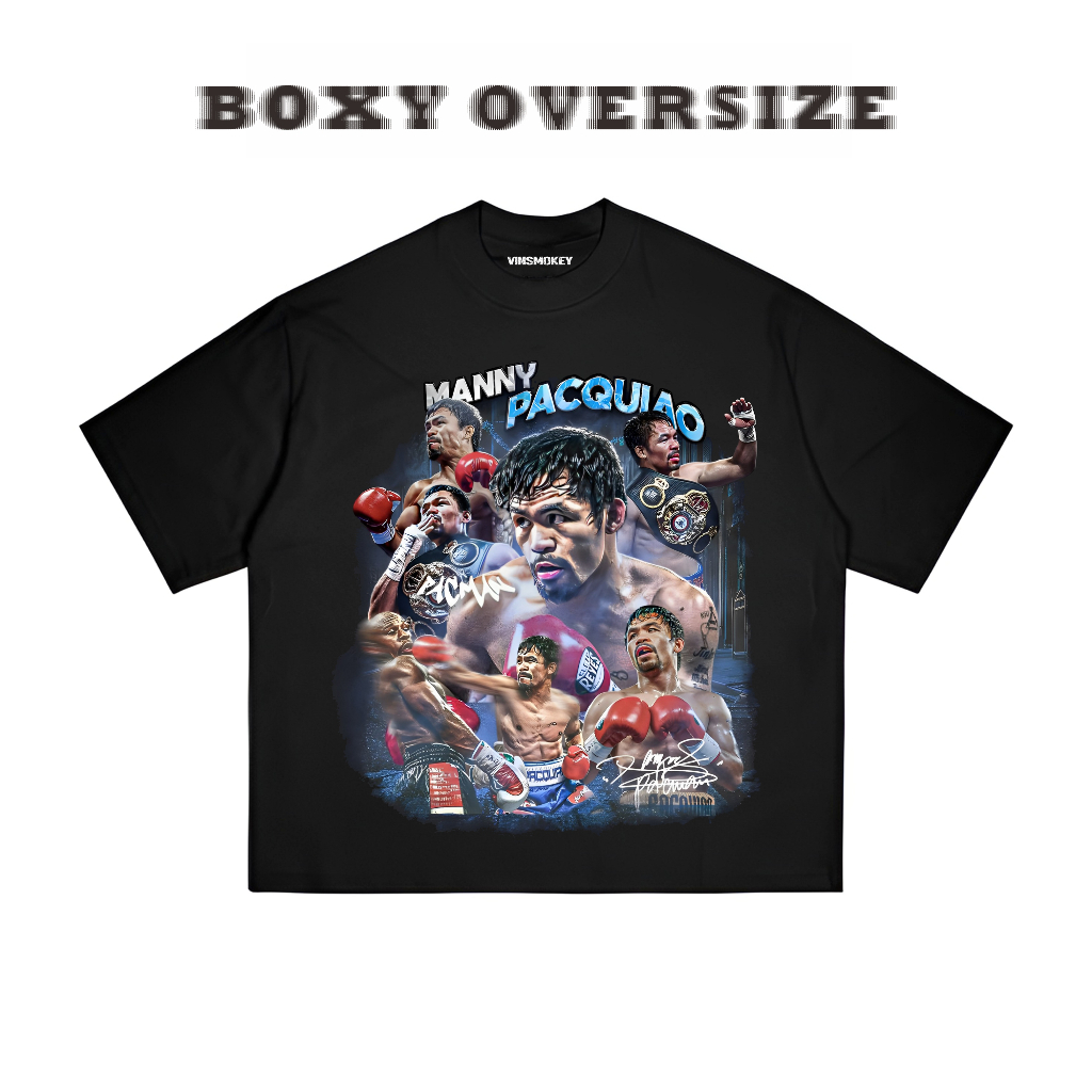 Jual Vinsmokeytees - Tshirt Boxy Oversize Manny Pacquiao Design Kaos ...