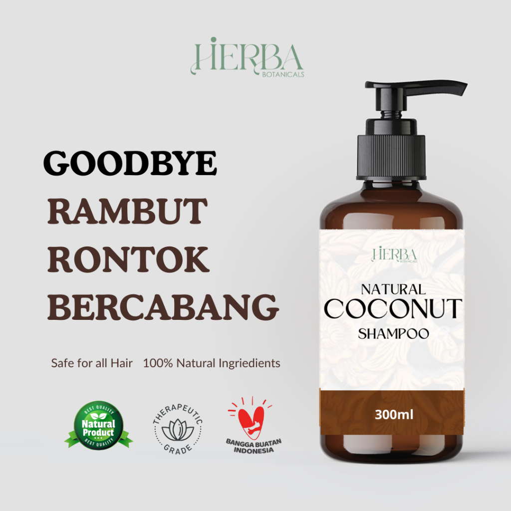 Jual Hierba Natural Shampoo Coconut Milk Coconut Fresh & Mild Natural ...