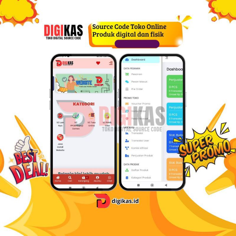 Jual Source Code toko online untuk product digital dan fisik dengan ...