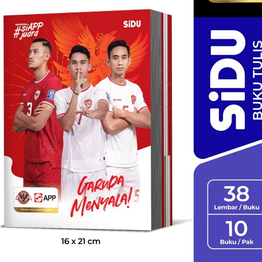 Jual ATMS-JUAL 10 PCS BUKU SiDU Buku Tulis Timnas 38 Lembar - 10 buku ...