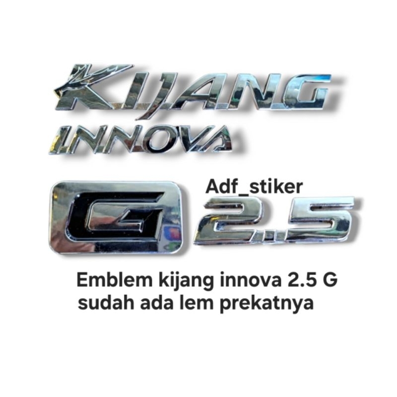 Jual emblem logo kijang innova 2.5 diesel G sudah ada prekatnya ...