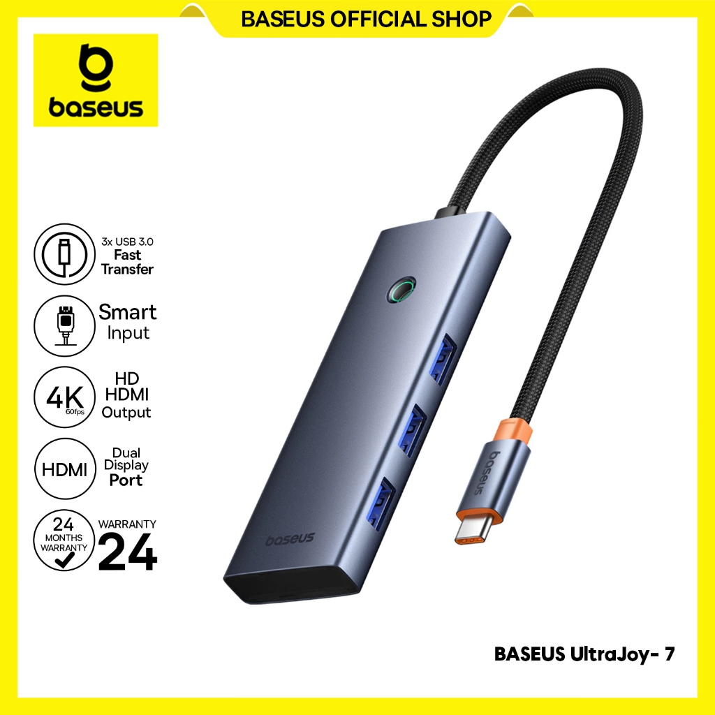 Jual Baseus UltraJoy Series 7-Port USB HUB Docking Station （Type-C to HDMI4K@60Hz*1+VGA*1+USB 3. ...