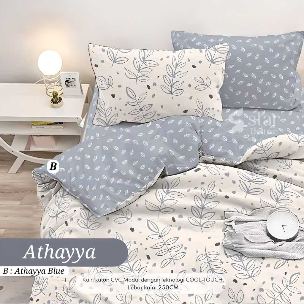 Jual Bedcover Set Katun Motif Athayya | Bad cover Motif Bunga Daun ...