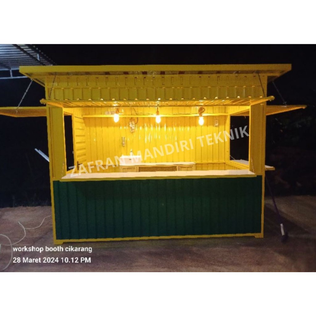 Jual [CUSTOM 1] Booth Container Booth Semi Container Gerobak Usaha ...