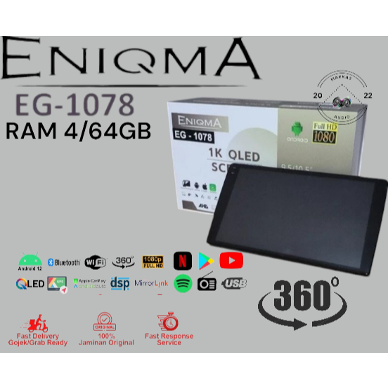 Jual Head Unit Android 9 Inch Enigma EG 1078 E6 QLED Ram 4/64GB Plus ...