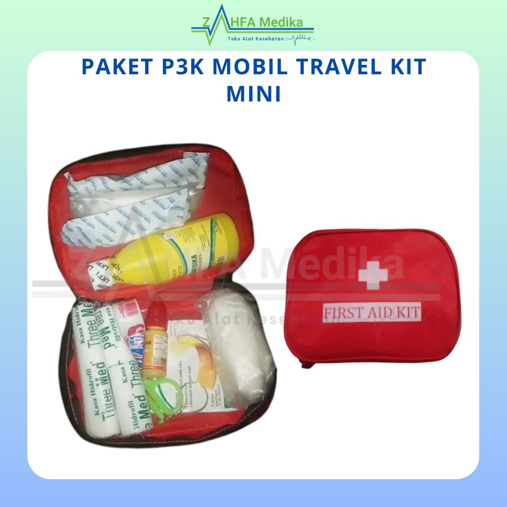 Jual Paket P3K Kit/ P3K Travel Tas Kecil dengan ISI Lengkap/ P3K Mobil ...