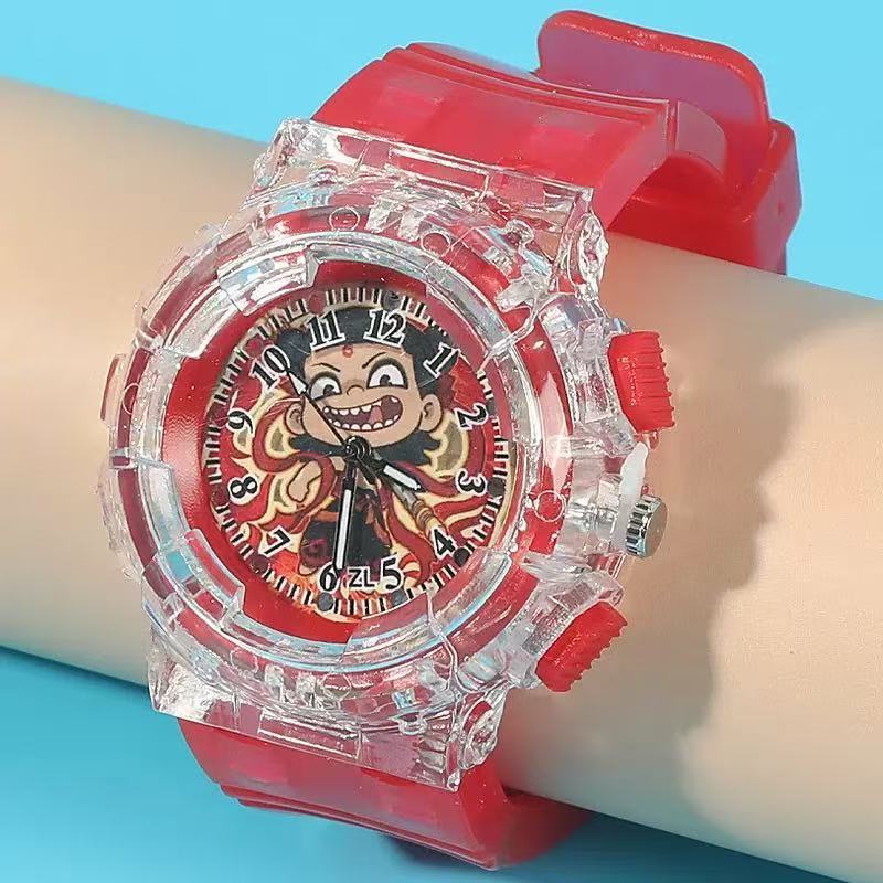 Jual JAM TANGAN NEZHA 3D LPAMPU LED JAM ANAK ANALOG KARATER NEZHA ...