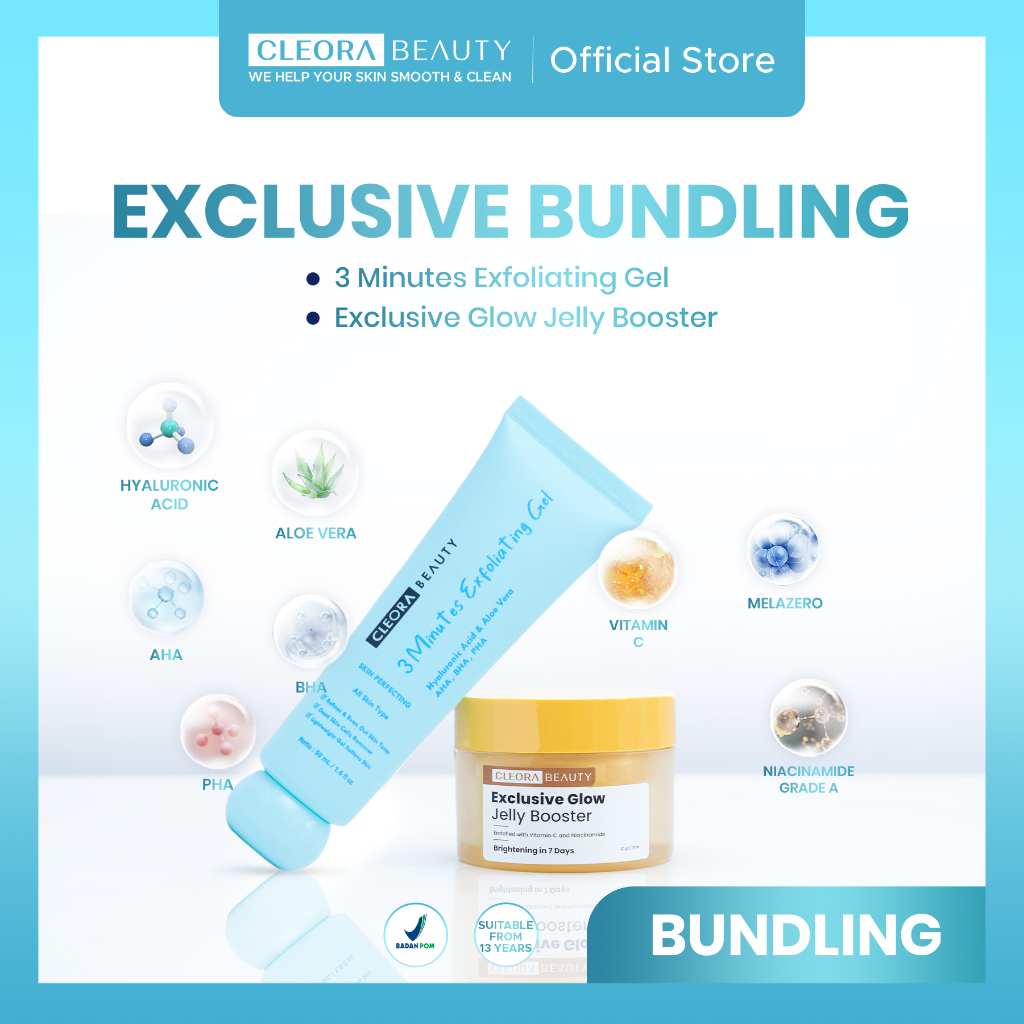 Jual CLEORA BEAUTY | Special Package Glowing Maximum (Exfoliating Gel ...