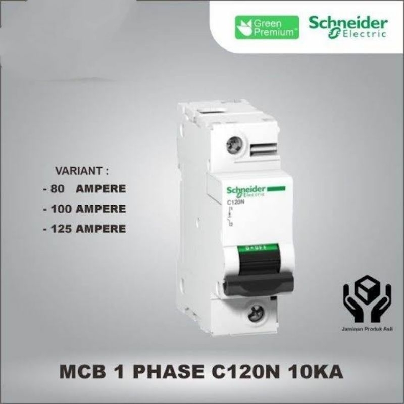 Jual MCB 1P 1 Pole 1 Phase 10kA 80A / 100A / 125A SCHNEIDER Acti9 C120N | Miniature Circuit ...