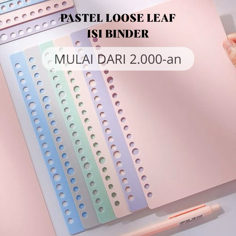 Jual ISI BINDER POLOS PASTEL MULTICOLOR MIX WARNA PINK BIRU BLUE HIJAU ...