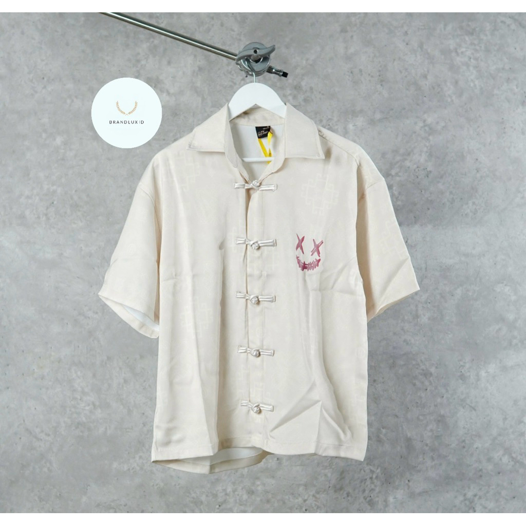 Jual RIC Ricky is Clown X Pattern White Short Sleeve Shirt in Black ...