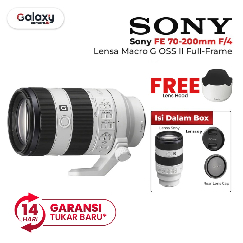 Jual Sony FE 70-200mm f4 Macro G OSS II Lensa 70 200 mm f.4 Garansi ...
