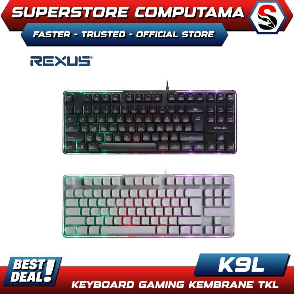 Jual Keyboard Gaming Rexus K9L Battlefire Membran TKL RGB Bakclight ...
