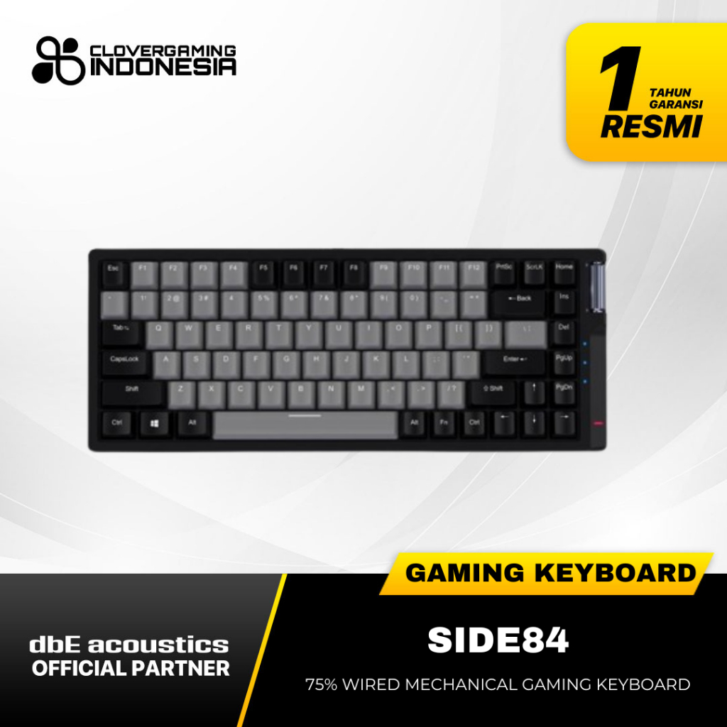Jual dbE Side84 / Side 84 Wired Mechanical Gaming Keyboard Hotswap 5 Pin South Facing 75% Layout ...