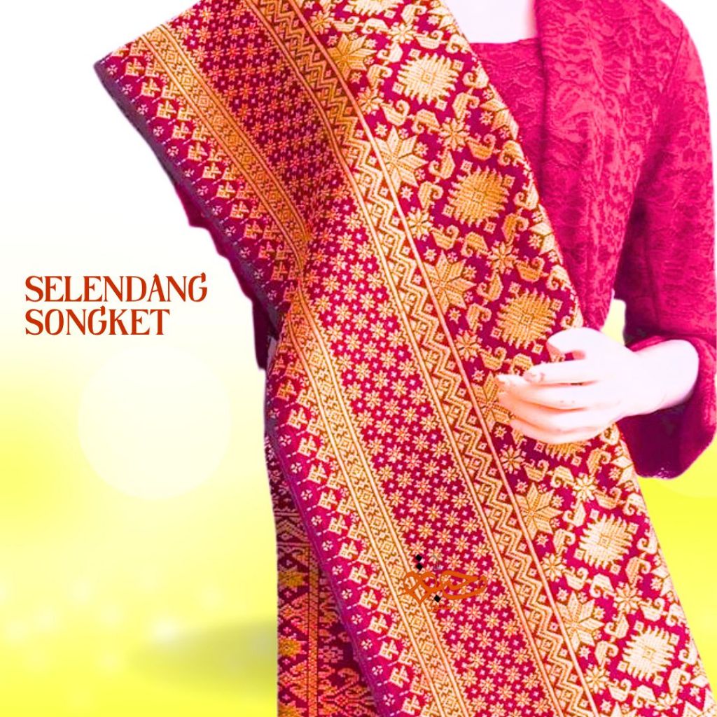 Jual Selendang Songket Palembang Syal Selendang Kebaya Selendang Pesta ...