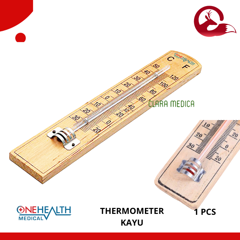 Jual Termometer Suhu Ruangan Kayu Onehealth Wooden Thermometer Analog ...