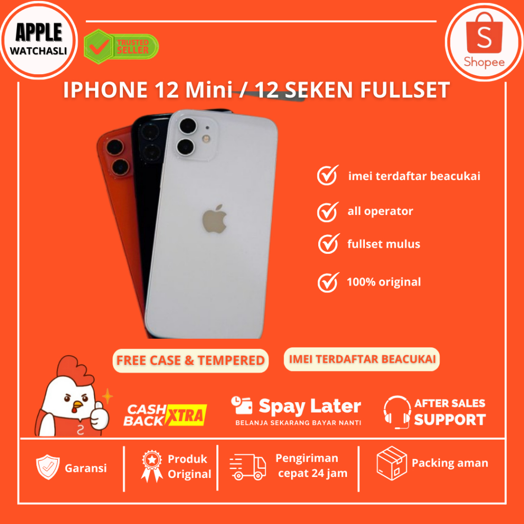 Jual iPhone 12 Second Beacukai Original 256GB/128GB/64GB Second Mulus ...