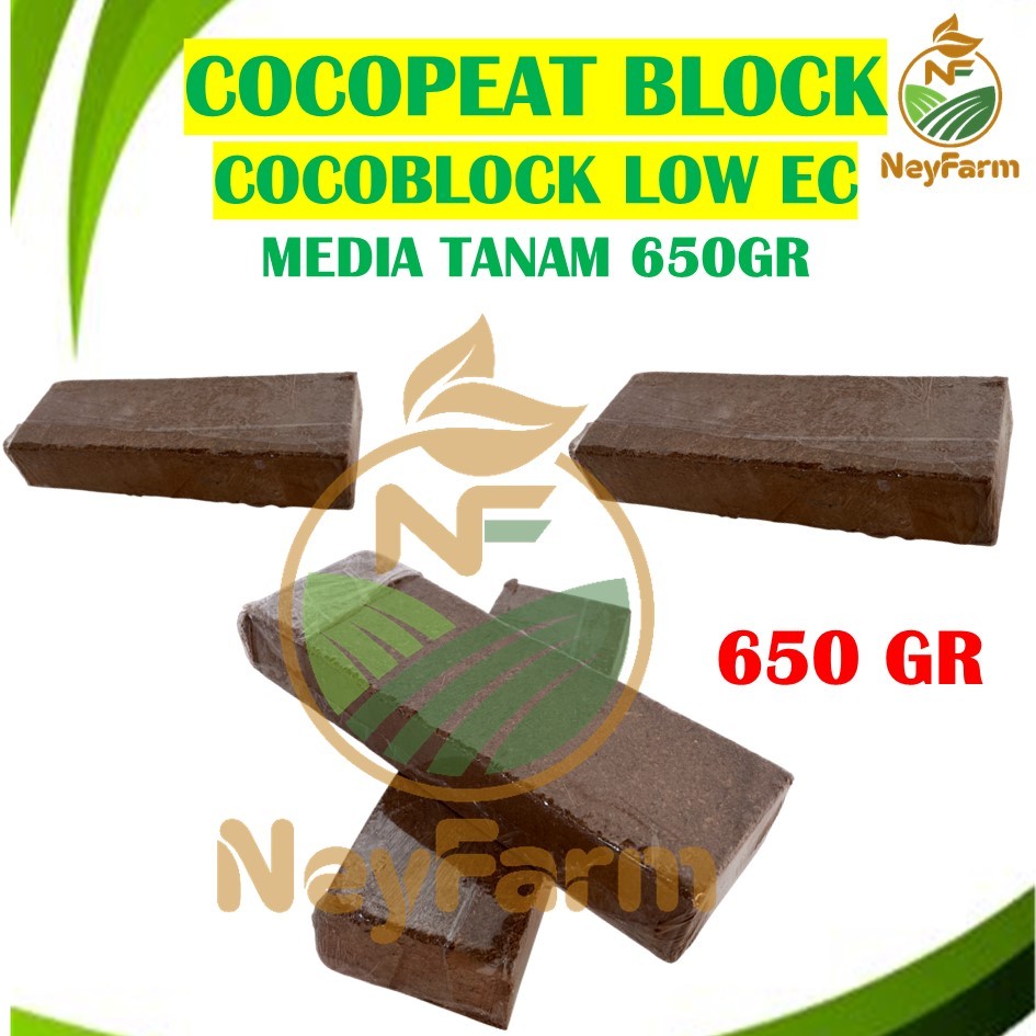 Jual Cocopit Block Cocopeat 650gr Media Tanam Semai Low EC Cocoblock ...