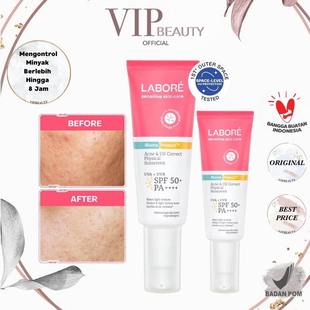 Jual LABORE Acne & Oil Correct Physical Sunscreen SPF50+ PA++++ 40ml ...