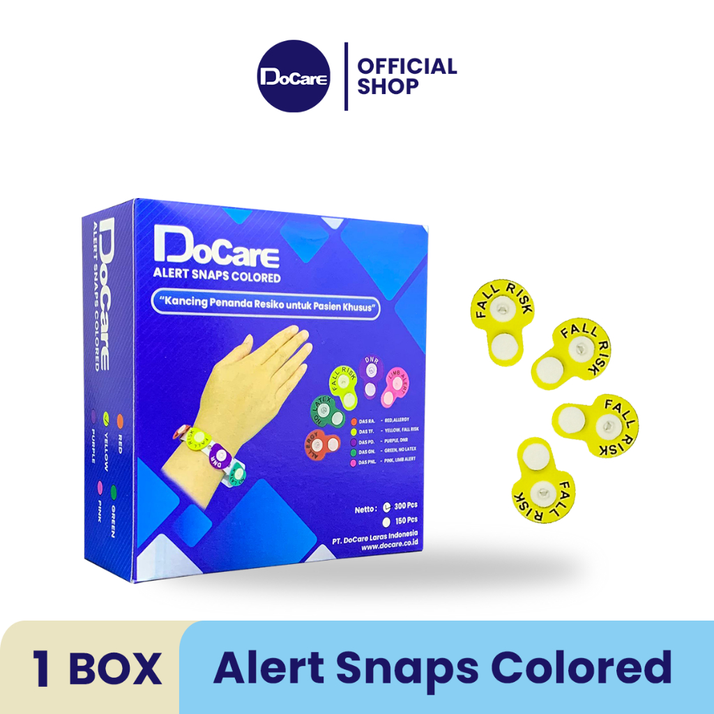 Jual Docare Alert Snaps Colored ( Yellow - Fall Risk ) 300pcs | Shopee ...