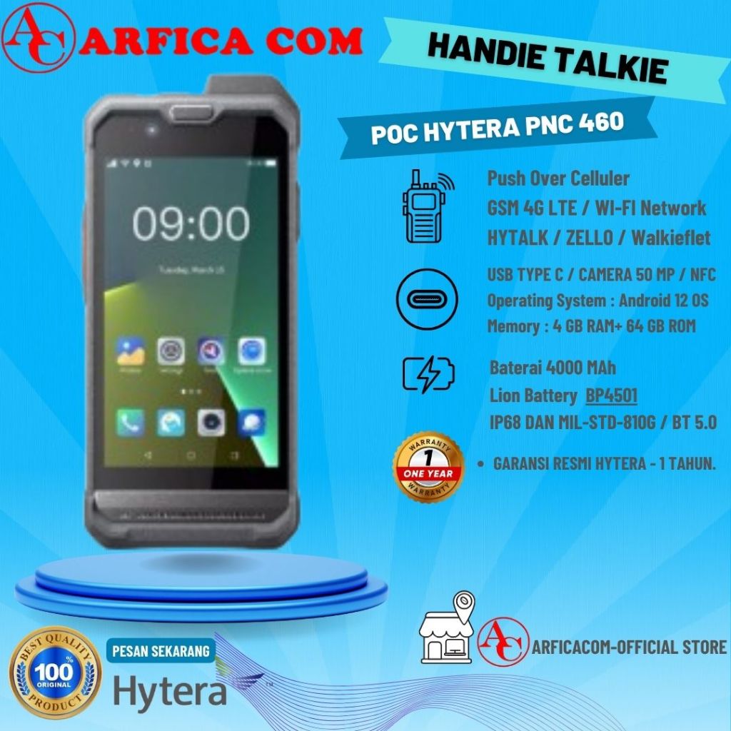 Jual HT POC Hytera PNC460 XRugged Smart Mobile Device Touch Screen PNC ...
