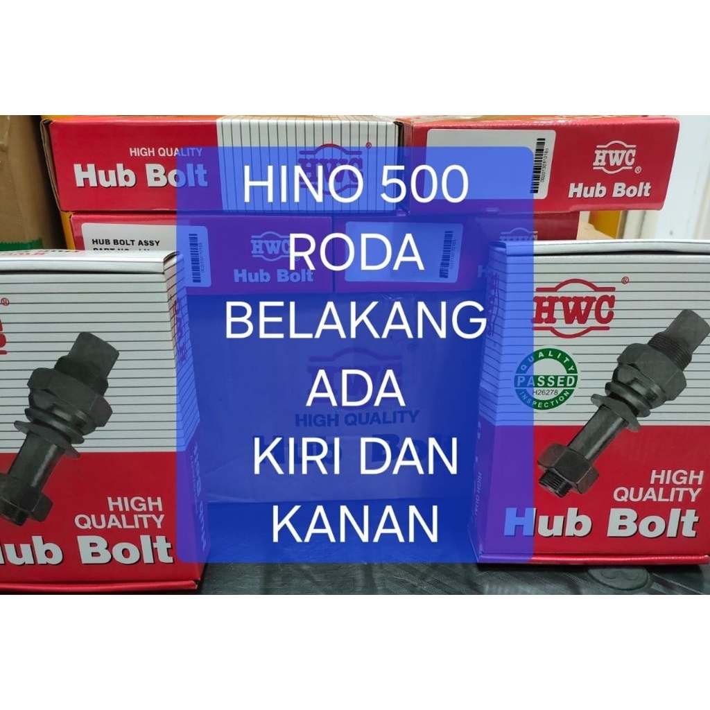 Jual HUB BOLT REAR HWC BAUT RODA BELAKANG HINO 500 ORIGINAL HWC ...